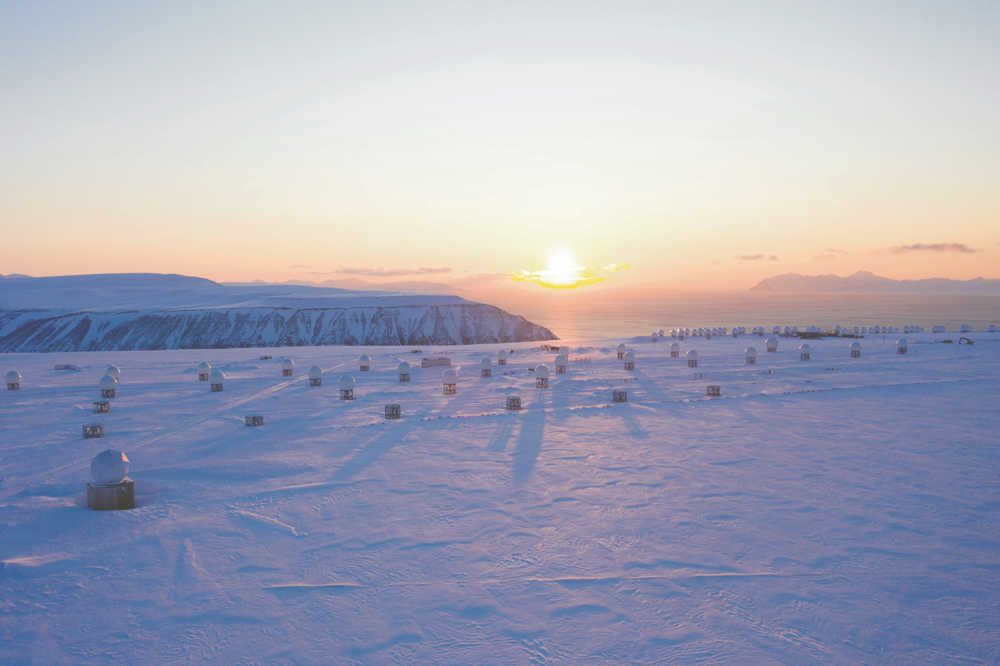 Spectacular drone footage from Svalsat, the KSAT Svalbard Ground ...