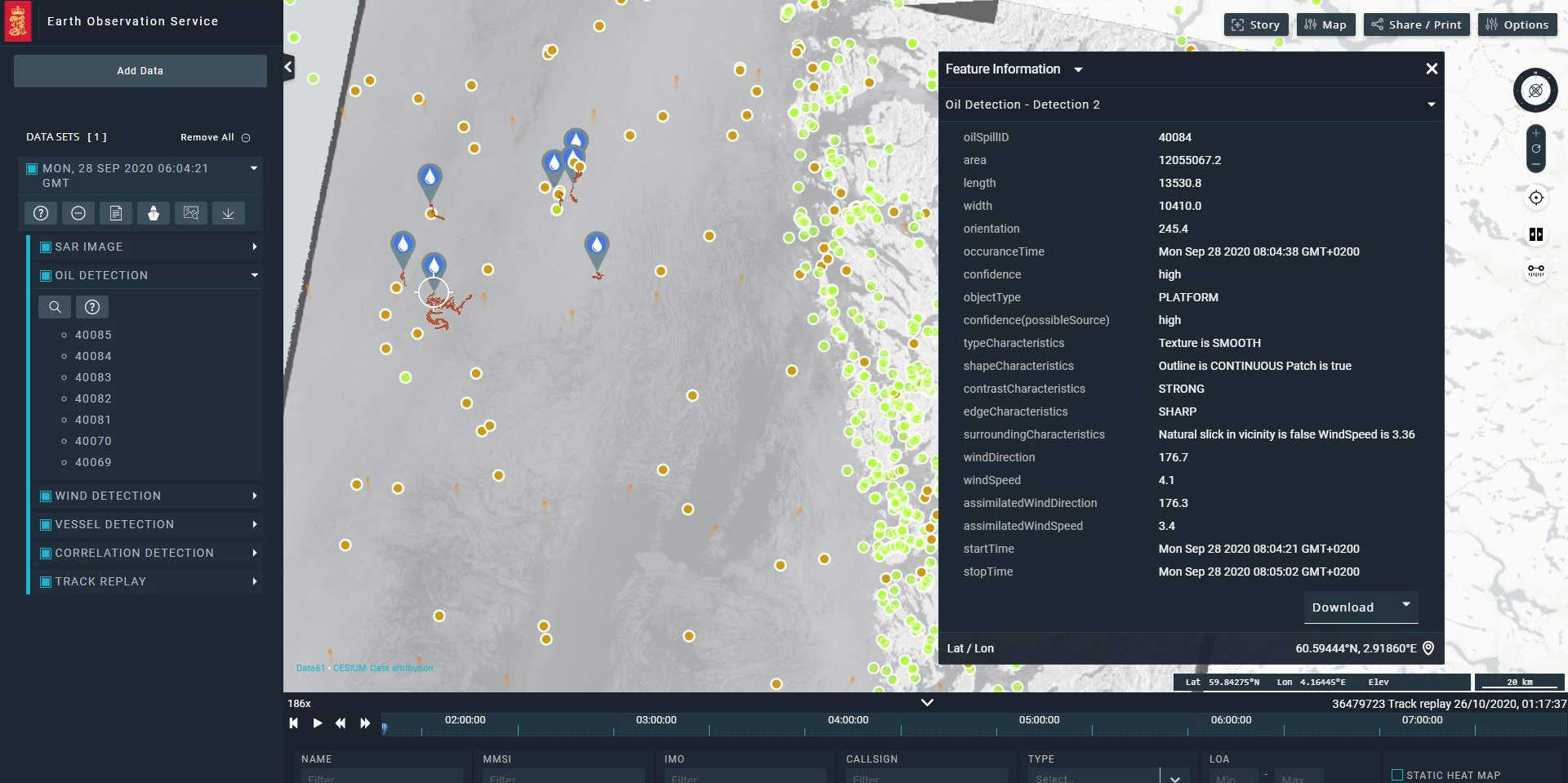 Oil Spill Detection Service - KSAT - Kongsberg Satellite Services